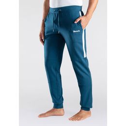 Bench. Loungewear Herren Sweathose mit B&uuml;ndchen am Beinabschluss blau 44/46 (S), N-Gr