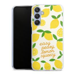 DeinDesign Galaxy A25 5G Handy Silikon H&uuml;lle Case transparent Handyh&uuml;lle Spruch Statement Lemon Silikon Case