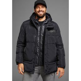 Bruno Banani Damen Winterjacke mit Kapuze w&auml;rmendes Material, hochschlie&szlig;ender Kragen, verstellbare Kapuze schwarz S