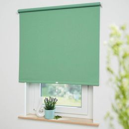 Liedeco Springrollo »Uni« verdunkelnd mit Bohren freihängend Rollowelle 36 mm, starke Feder grün + Bitte auswählen Obermaterial: 95% Polyester, 4%...