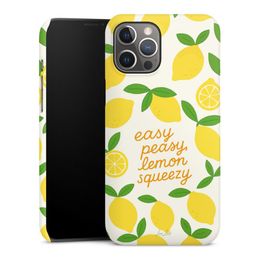 DeinDesign iPhone 12 Pro Max Handy Premium Case Smartphone Handyh&uuml;lle Schutzh&uuml;lle matt Spruch Statement Lemon Premium Case