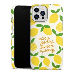 DeinDesign iPhone 13 Pro Max Handy Premium Case Smartphone Handyh&uuml;lle Schutzh&uuml;lle matt Spruch Statement Lemon Premium Case