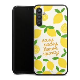 DeinDesign Galaxy A34 5G Handy Silikon H&uuml;lle Case schwarz Handyh&uuml;lle Spruch Statement Lemon
