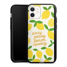 DeinDesign iPhone 12 mini Handy Silikon H&uuml;lle Case schwarz Handyh&uuml;lle Spruch Statement Lemon