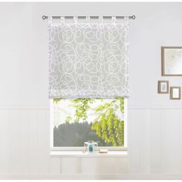 my home Raffrollo &raquo;Tanaro&laquo; mit Schlaufen Halbtransparent, Voile, Polyester hellgrau Obermaterial: 100% Polyester 140 cm