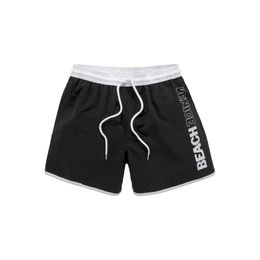 Venice Beach Badeshorts »Bo« mit Logodruck am Bein schwarz M (50) - N-Gr N-Gr M (50) Kontrastbund