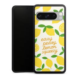 DeinDesign Google Pixel 8 Pro Handy Premium Silikon H&uuml;lle Handyh&uuml;lle schwarz Case Spruch Statement Lemon Silikon Premium Case