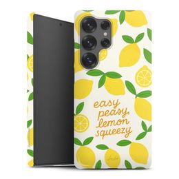 DeinDesign Galaxy S25 Ultra Handy Premium Case Smartphone Handyh&uuml;lle Schutzh&uuml;lle gl&auml;nzend Spruch Statement Lemon Premium Case