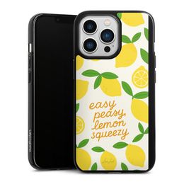 DeinDesign iPhone 13 Pro Handy Silikon H&uuml;lle Case schwarz Handyh&uuml;lle Spruch Statement Lemon