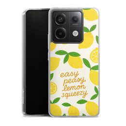 DeinDesign Xiaomi Redmi Note 13 Pro 5G Handy Silikon H&uuml;lle Case transparent Handyh&uuml;lle Spruch Statement Lemon Silikon Case