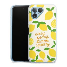 DeinDesign Fairphone 5 Handy Silikon H&uuml;lle Case transparent Handyh&uuml;lle Spruch Statement Lemon Silikon Case