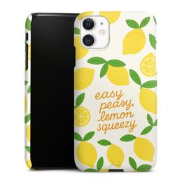 DeinDesign iPhone 11 Handy Premium Case Smartphone Handyh&uuml;lle Schutzh&uuml;lle matt Spruch Statement Lemon Premium Case
