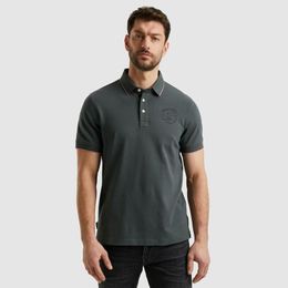 PME-Legend PME LEGEND Poloshirt »Short sleeve polo stretch pique package« mit Schriftzug Dark Slate M M Poloshirt von PME Legend