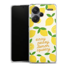 DeinDesign Xiaomi Redmi Note 13 Pro Plus Handy Silikon H&uuml;lle Case transparent Handyh&uuml;lle Spruch Statement Lemon Silikon Case