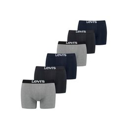 Levi's LEVI'S Boxershorts Packung, 6er-Pack, mit breitem Logobund black/navy/mid grey mel L L Herrenunterhose von Levi's