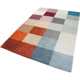 Esprit Teppich »Loft Karo« rechteckig 20 mm Höhe Wohnzimmer, bunt kariert, sehr weicher Flor, dicht gewebt, robust multi Obermaterial: 100%...