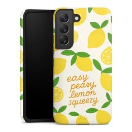 DeinDesign Galaxy S22 Handy Panzer Handyh&uuml;lle robuste Outdoor H&uuml;lle Schutzh&uuml;lle matt Spruch Statement Lemon Tough Case