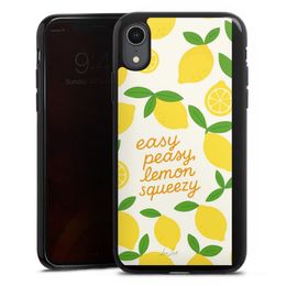 DeinDesign iPhone Xr Handy Silikon H&uuml;lle Case schwarz Handyh&uuml;lle Spruch Statement Lemon