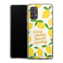 DeinDesign Galaxy A32 4G Handy Silikon H&uuml;lle Case transparent Handyh&uuml;lle Spruch Statement Lemon Silikon Case