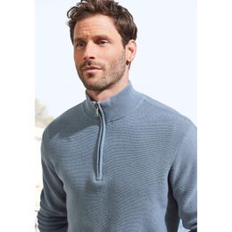 AUTHENTIC LE JOGGER Herren AUTHENTIC LE JOGGER Troyer Pullover mit Stehkragen und Rei&szlig;verschluss blau S (44/46)