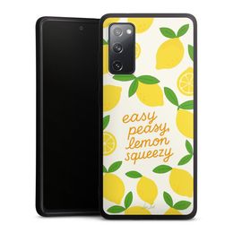 DeinDesign Galaxy S20 FE Handy Premium Silikon H&uuml;lle Handyh&uuml;lle schwarz Case Spruch Statement Lemon Silikon Premium Case