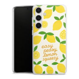 DeinDesign Galaxy S24+ Handy Silikon H&uuml;lle Case transparent Handyh&uuml;lle Spruch Statement Lemon Silikon Case