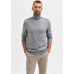 Selected Homme Rollkragenpullover »SLHBERG ROLL NECK NOOS« Medium Grey Melange L L Pullover von Selected Homme