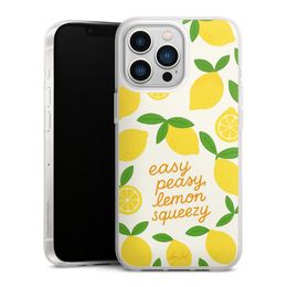 DeinDesign iPhone 13 Pro Handy Silikon H&uuml;lle Case transparent Handyh&uuml;lle Spruch Statement Lemon Silikon Case
