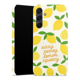 DeinDesign Galaxy A55 5G Handy Premium Case Smartphone Handyh&uuml;lle Schutzh&uuml;lle matt Lemon Statement Spruch Premium Case