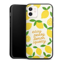 DeinDesign iPhone 12 mini Handy Premium Silikon H&uuml;lle Handyh&uuml;lle schwarz Case Spruch Statement Lemon Silikon Premium Case