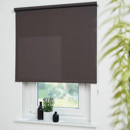 Liedeco Seitenzugrollo &raquo;Uni&laquo; Lichtschutz mit Bohren freih&auml;ngend Welle 36 mm stabiler Kettenzug cappuccino + Bitte ausw&auml;hlen Obermaterial: 95%...