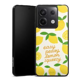 DeinDesign Xiaomi Redmi Note 13 Pro 5G Handy Silikon H&uuml;lle Case schwarz Handyh&uuml;lle Lemon Statement Spruch