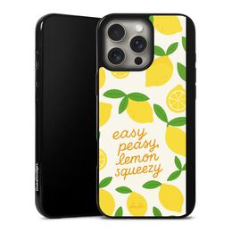 DeinDesign iPhone 16 Pro Max Handy Silikon H&uuml;lle Case schwarz Handyh&uuml;lle Spruch Statement Lemon