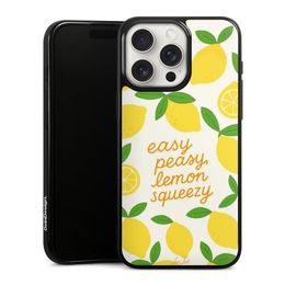 DeinDesign iPhone 15 Pro Max Handy Silikon H&uuml;lle Case schwarz Handyh&uuml;lle Spruch Statement Lemon