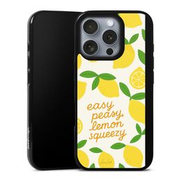 DeinDesign iPhone 16 Pro Handy Silikon H&uuml;lle Case schwarz Handyh&uuml;lle Spruch Statement Lemon