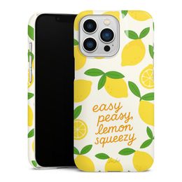 DeinDesign iPhone 13 Pro Handy Premium Case Smartphone Handyh&uuml;lle Schutzh&uuml;lle gl&auml;nzend Spruch Statement Lemon Premium Case