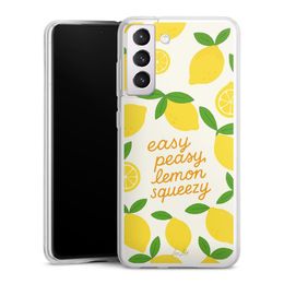 DeinDesign Galaxy S21 FE 5G Handy Silikon H&uuml;lle Case transparent Handyh&uuml;lle Spruch Statement Lemon Silikon Case
