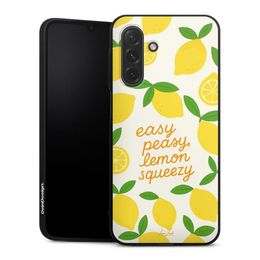 DeinDesign Galaxy A26 Handy Premium Silikon H&uuml;lle Handyh&uuml;lle schwarz Case Spruch Statement Lemon Silikon Premium Case