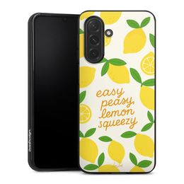 DeinDesign Galaxy A26 Handy Silikon H&uuml;lle Case schwarz Handyh&uuml;lle Spruch Statement Lemon