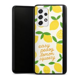 DeinDesign Galaxy A53 5G Handy Silikon H&uuml;lle Case schwarz Handyh&uuml;lle Spruch Statement Lemon