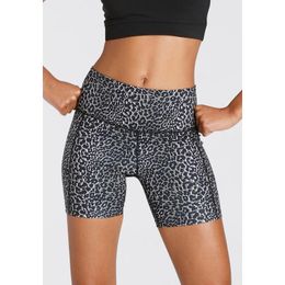 active by Lascana LASCANA ACTIVE Shorts Radlerhose in Leo-Optik leo XS (32/34) - N-Gr N-Gr XS (32/34) Performance Shorts mit Leo Muster