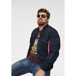 Alpha Industries Bomberjacke »MA-1 VF59 LONG« ohne Kapuze gefüttert rep blue XXL XXL Blousonjacke in modischer Bomberform