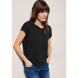 Cecil T-Shirt mit elastischem Bund black L (42) L (42) Sommer-Shirt von Cecil