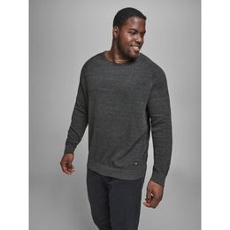 Jack & Jones PlusSize Jack & Jones Plussize Herren Jack & Jones PlusSize Rundhalspullover &raquo;JJEHILL KNIT CREW NECK NOOS PLS&laquo; mit Rundhalsausschnitt grau 3XL