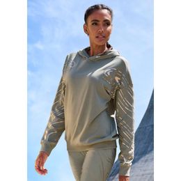 active by Lascana LASCANA ACTIVE Hoodie hellgr&uuml;n XS (32/34) XS (32/34) Kapuzensweatshirt mit abstraktem Muster