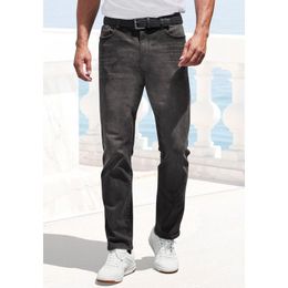 John Devin 5-Pocket-Jeans »Straight-fit Jeans« aus elastischer Denim-Qualität black-denim 32 - Länge 32 Länge 32 32 Klassische Jeans von John Devin