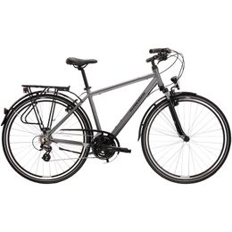 KROSS Trekkingrad »Trekkingrad Trans 1.0 28" grau« 21 Gang Shimano ALTUS M310 Schaltwerk Kettenschaltung grau+schwarz