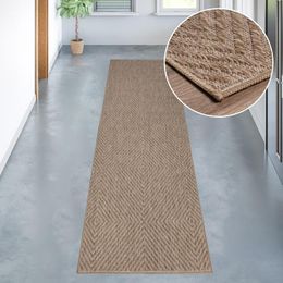 my home Läufer »Elsa« rechteckig 3 mm Höhe In- und Outdoor geeignet, Sisal-Optik, Wetterfest & UV-beständig, Boho beige Obermaterial: 100%...