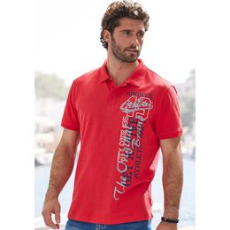 John Devin Poloshirt mit großem Druck vorn aus Baumwoll-Piqué rot S (44/46) S (44/46) Poloshirt von John Devin