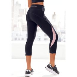 Vivance ACTIVE Caprileggings Sportleggings mit breitem Komfortbund schwarz XS (32/34) - N-Gr N-Gr XS (32/34) Funktionscapri mit Kontrasteinsatz